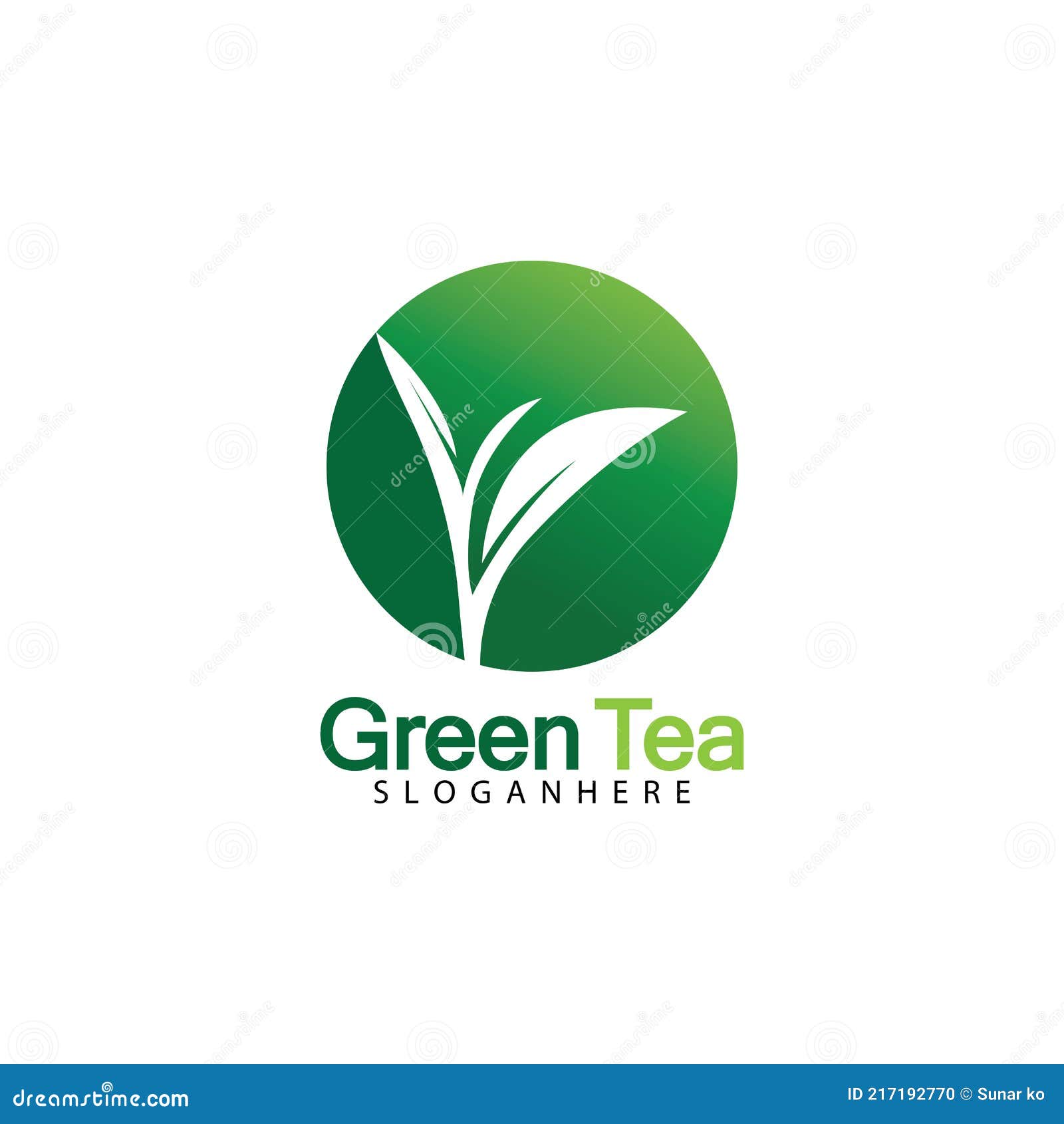 Green Tea Leaf Logo Vector Icon Illustration Design Isolated on White ...