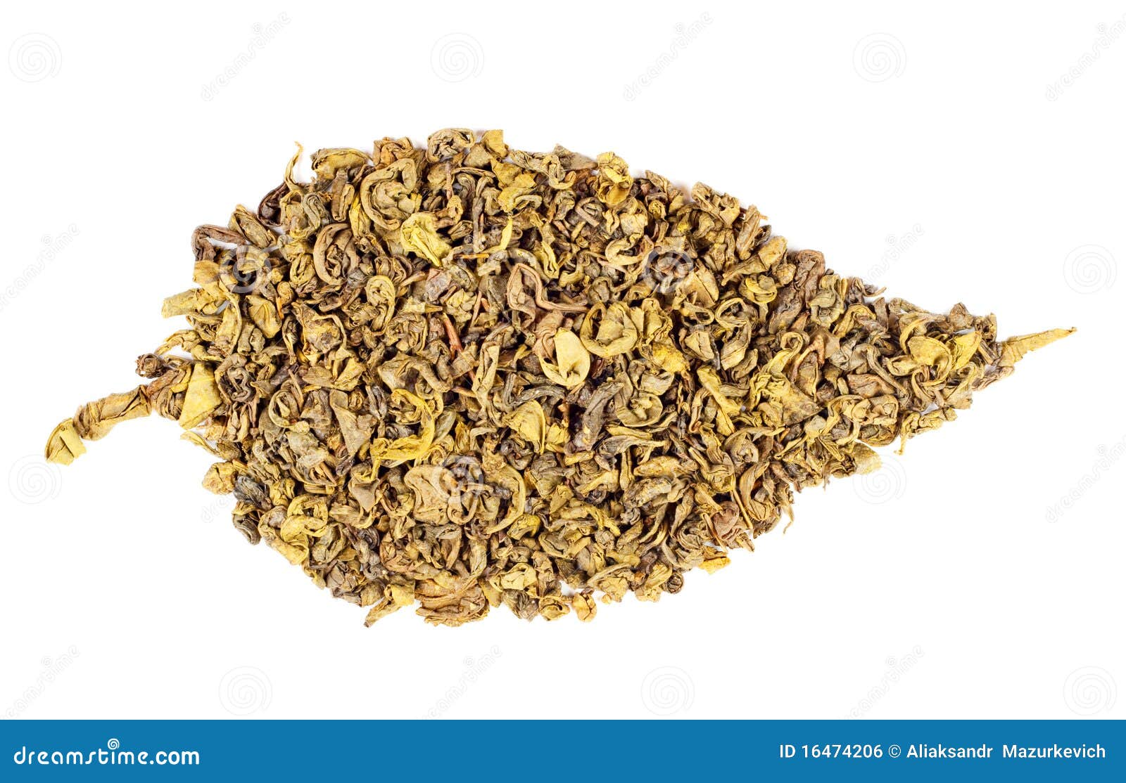 Green Tea Leaves in the Shape of a Leaf Stock Photo - Image of britain ...