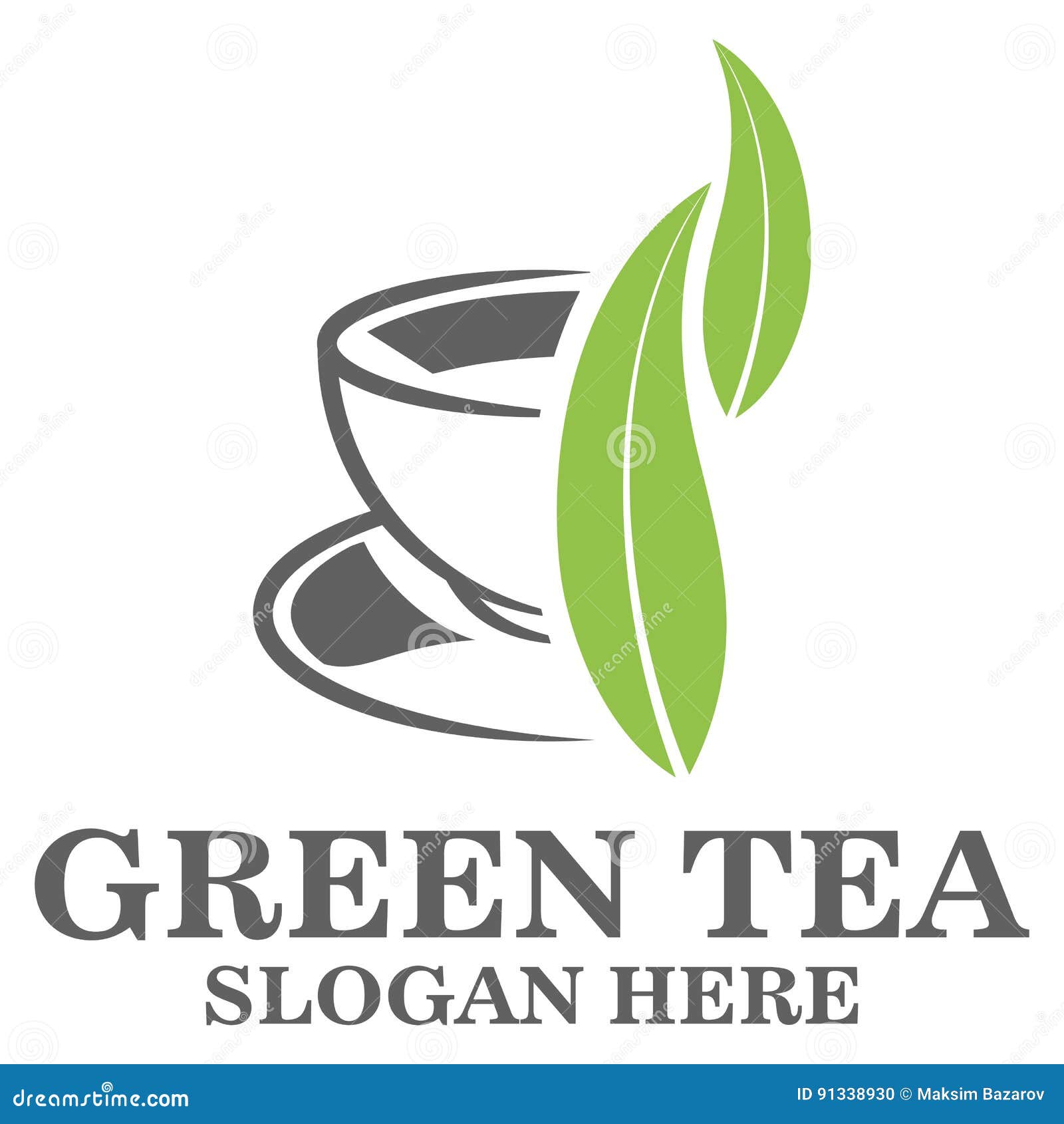 Green tea logo stock vector. Illustration of drink, marigold - 91338930