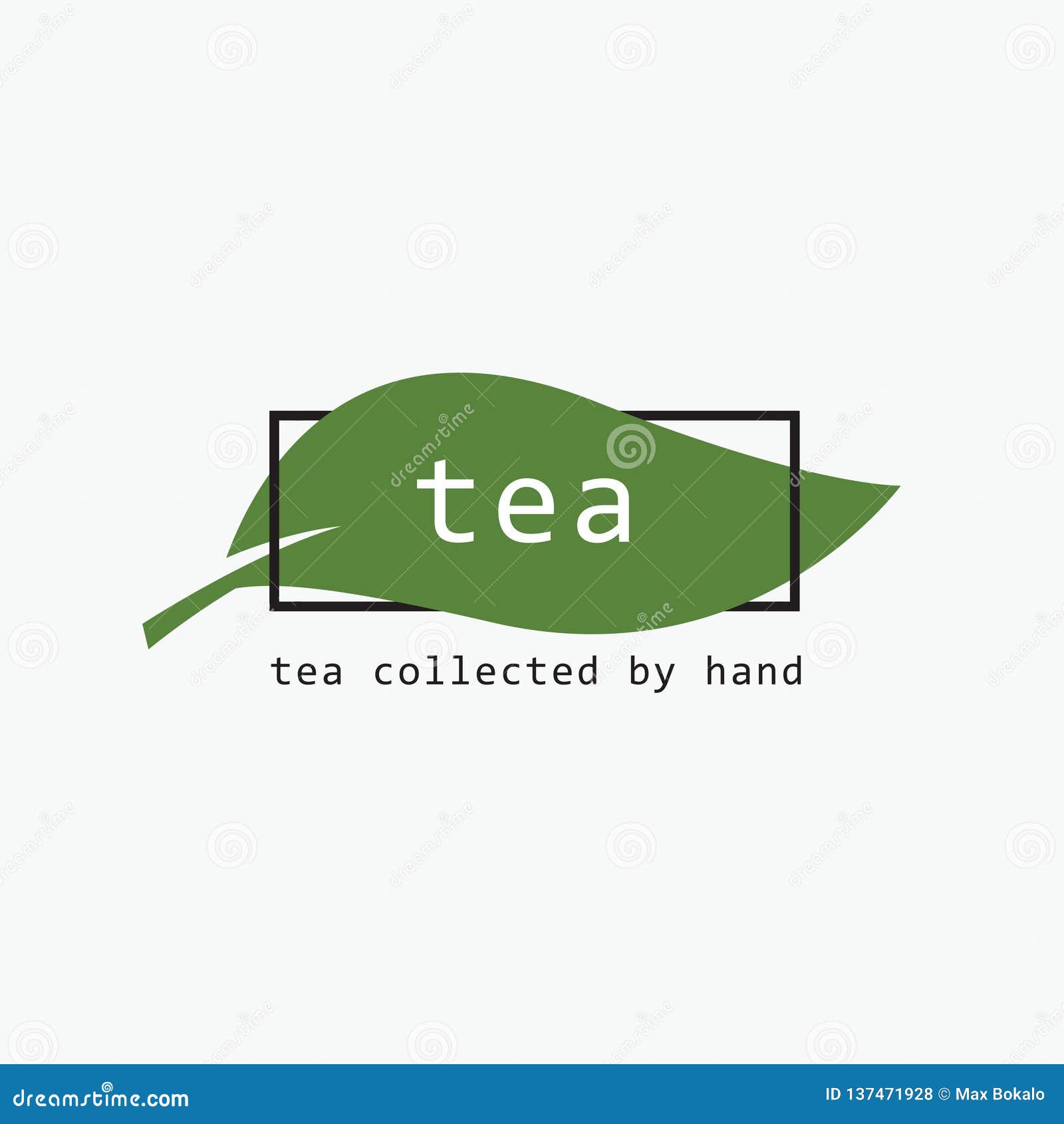 Green Tea Logo. Leaf Emblem Stock Vector - Illustration of logo, nature ...