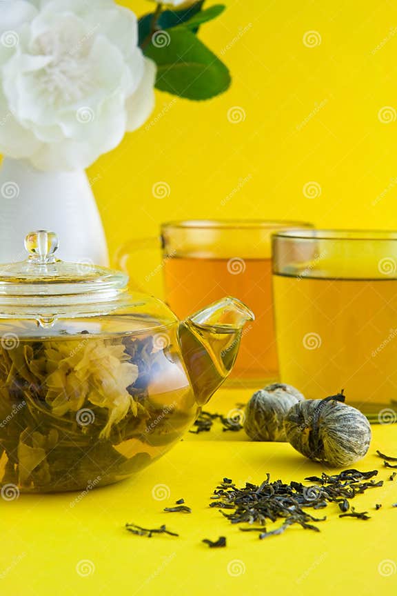Green tea with a lotus stock image. Image of traditional - 8501281