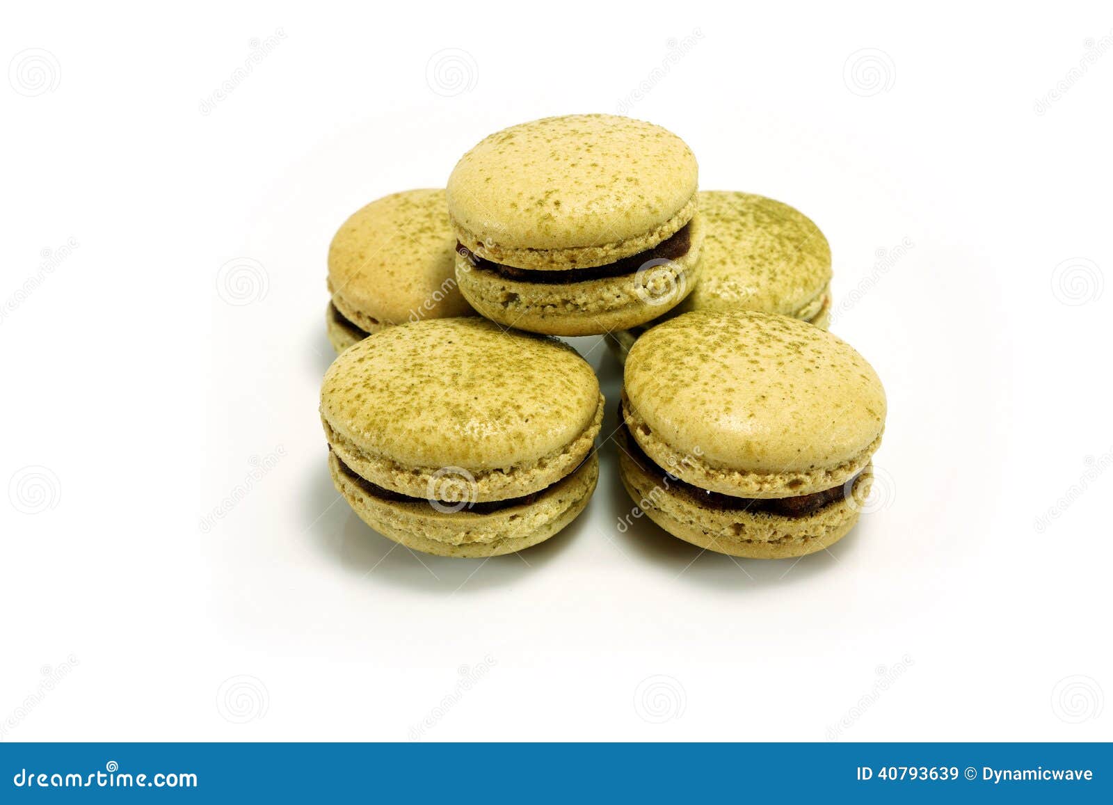 Green Tea Matcha Macaroon stock image. Image of snack - 40793639