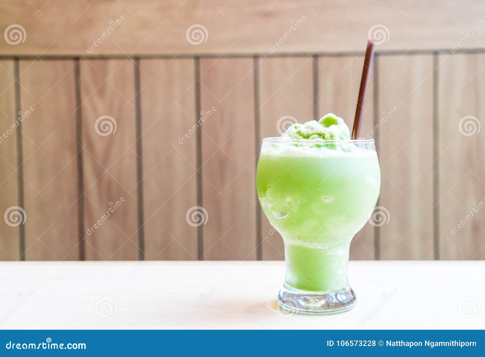 Green tea (milkshake) stock photo. Image of cold, refreshing - 106573228