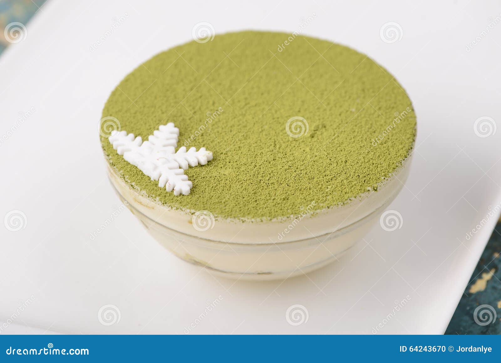 Green tea mousse dessert stock photo. Image of food, isolated - 64243670