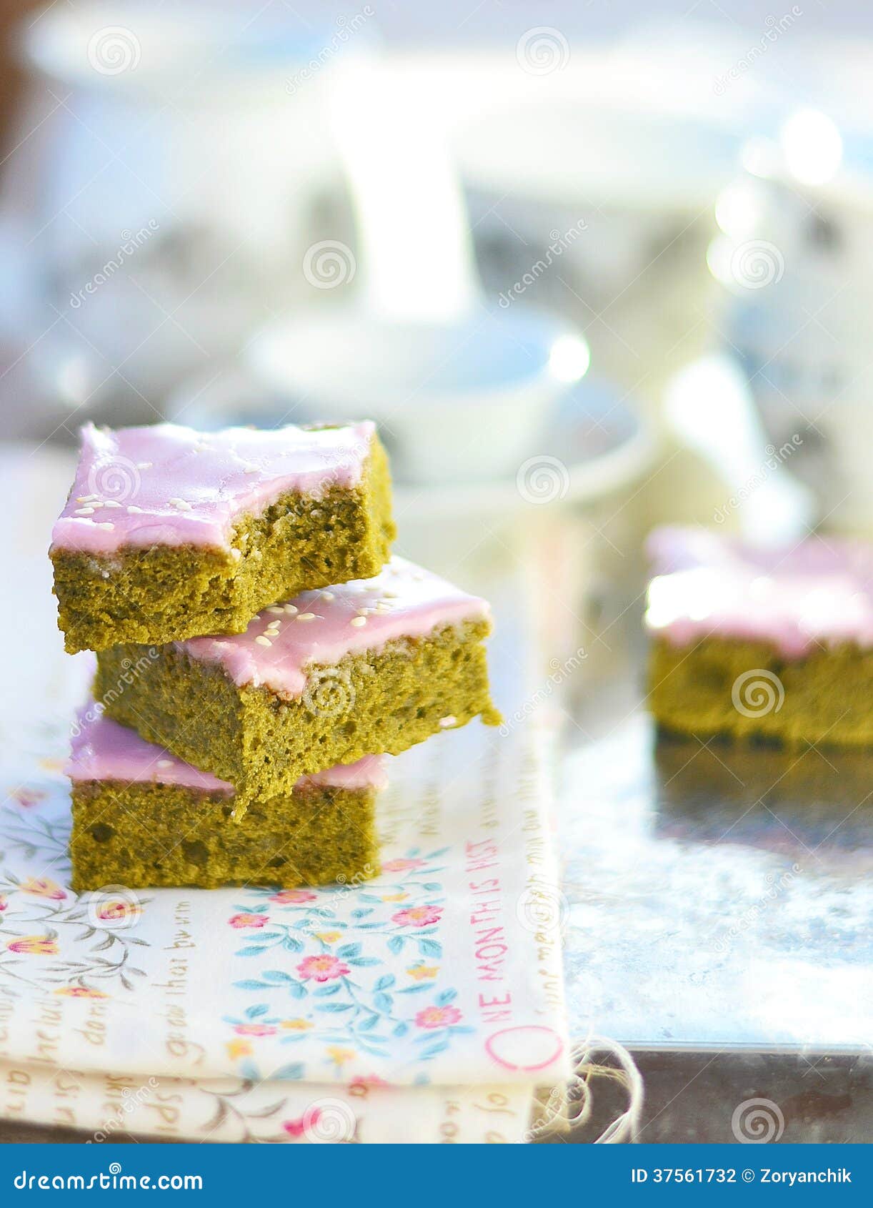 Green tea pastry stock photo. Image of matcha, yummy - 37561732