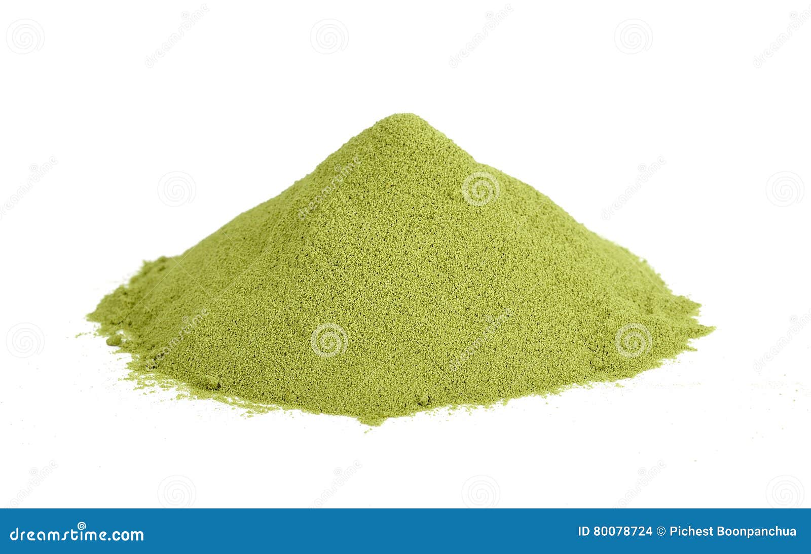 Green Tea Powder Isolated on White Background Stock Photo - Image of ...