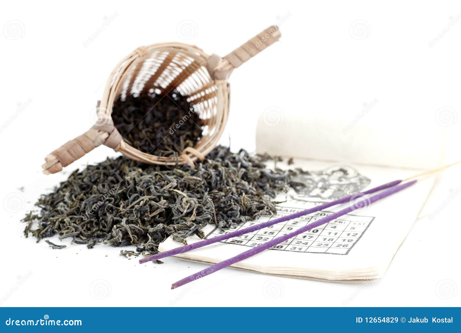 Green tea with sieve stock image. Image of culture, heap - 12654829