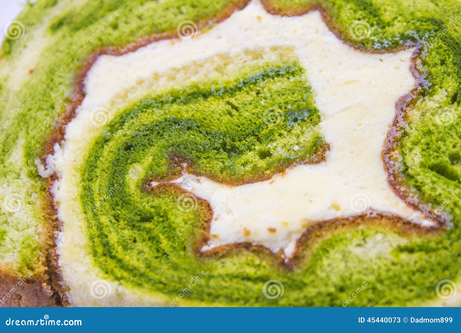 Green Tea Swiss Roll Cake stock image. Image of slice - 45440073