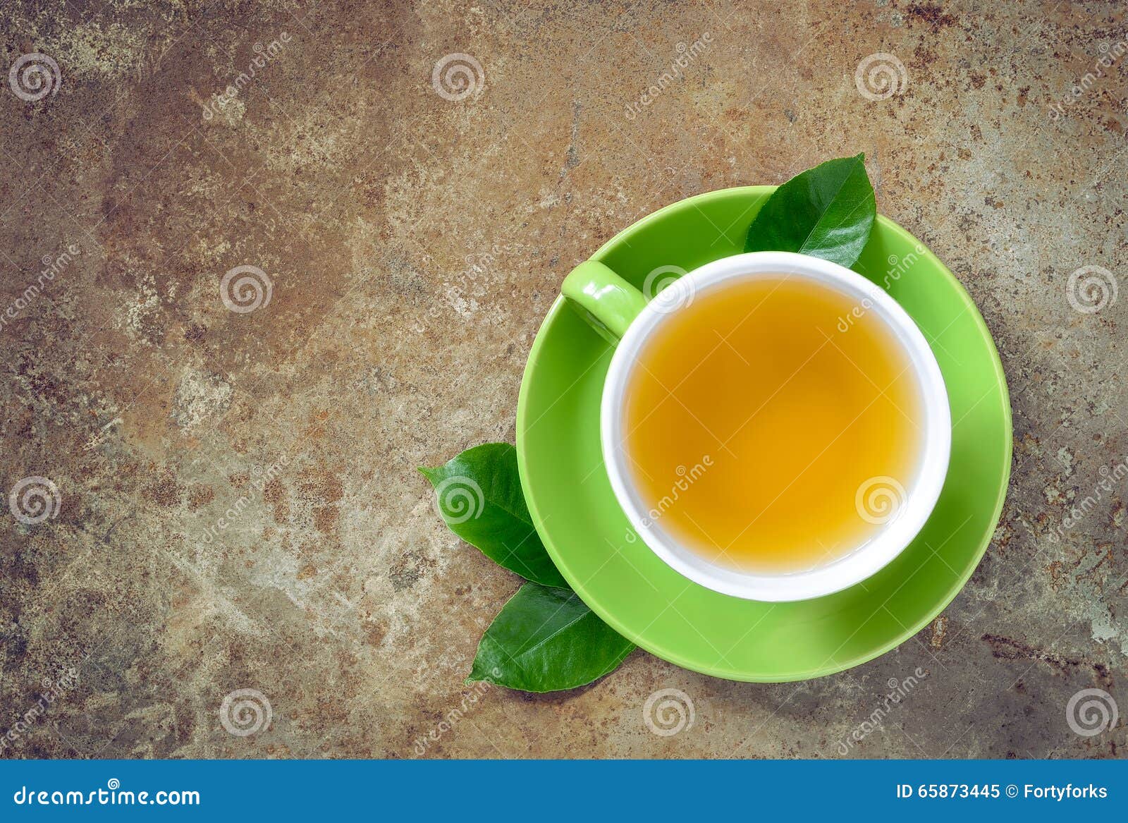 Green tea, top view stock image. Image of beverage, boost - 65873445