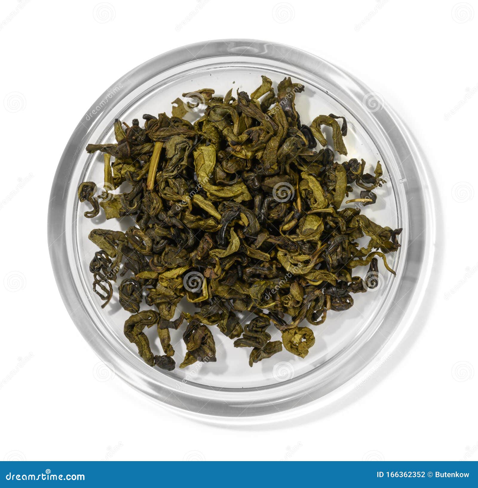 Green Tea Top View on White Background Stock Photo - Image of chinese ...