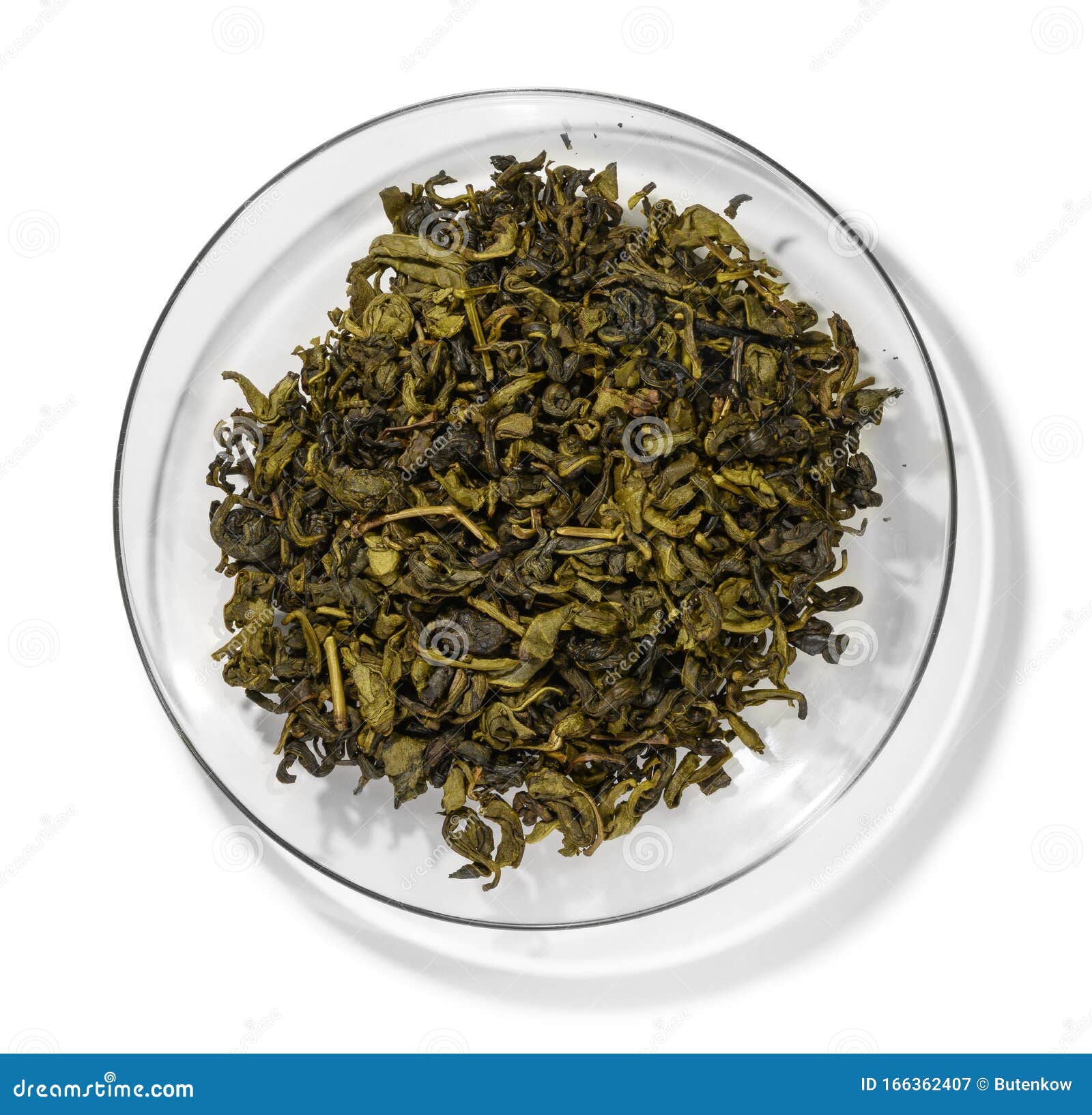Green Tea Top View on White Background Stock Image - Image of green ...