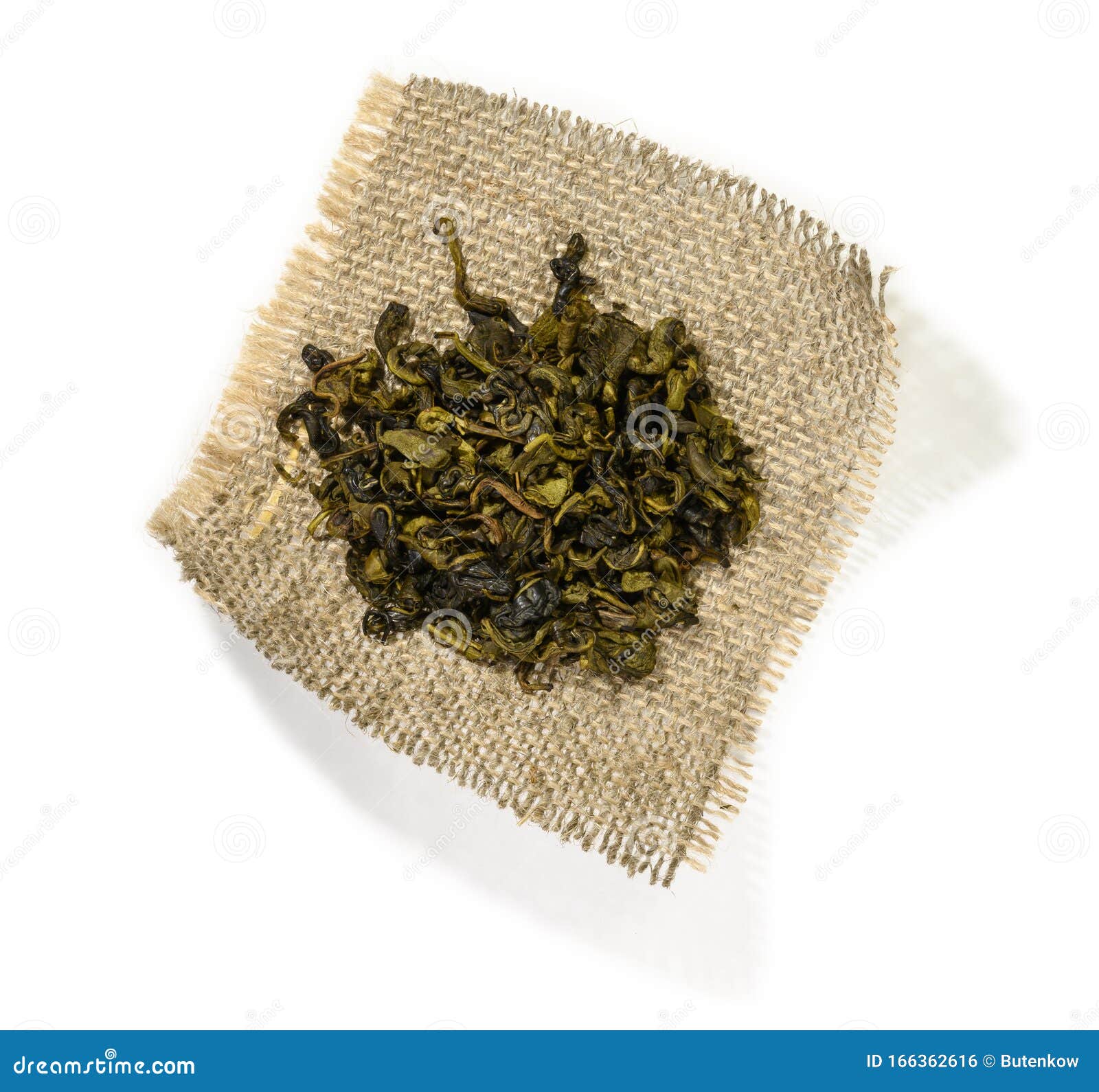 Green Tea Top View on White Background Stock Photo - Image of ...