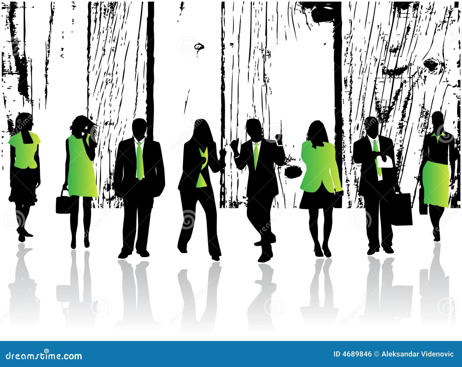 Green Team Vector Illustration | CartoonDealer.com #44247988