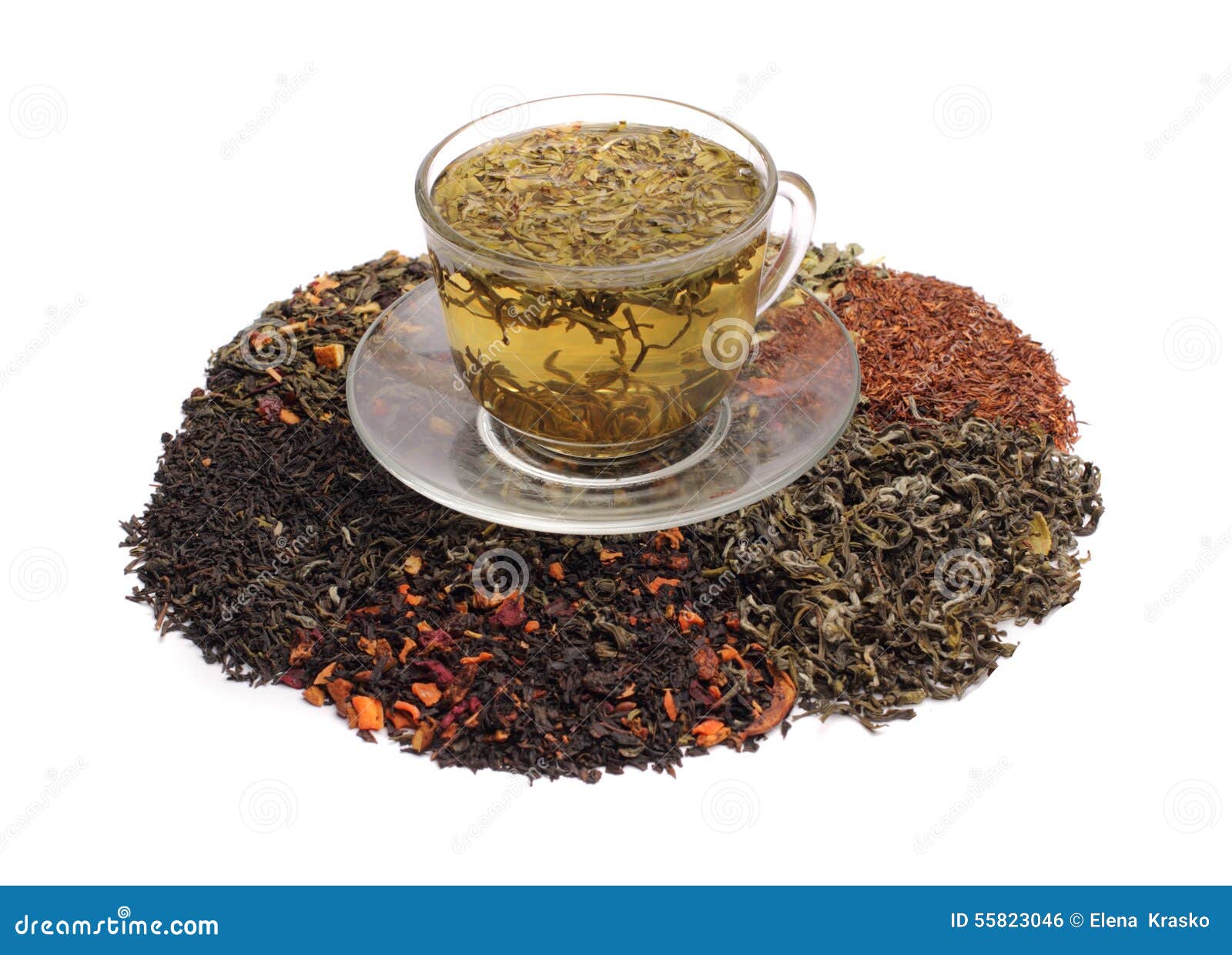 Green Teas and Assorted Tea Leaf Stock Photo - Image of earl, assorted ...