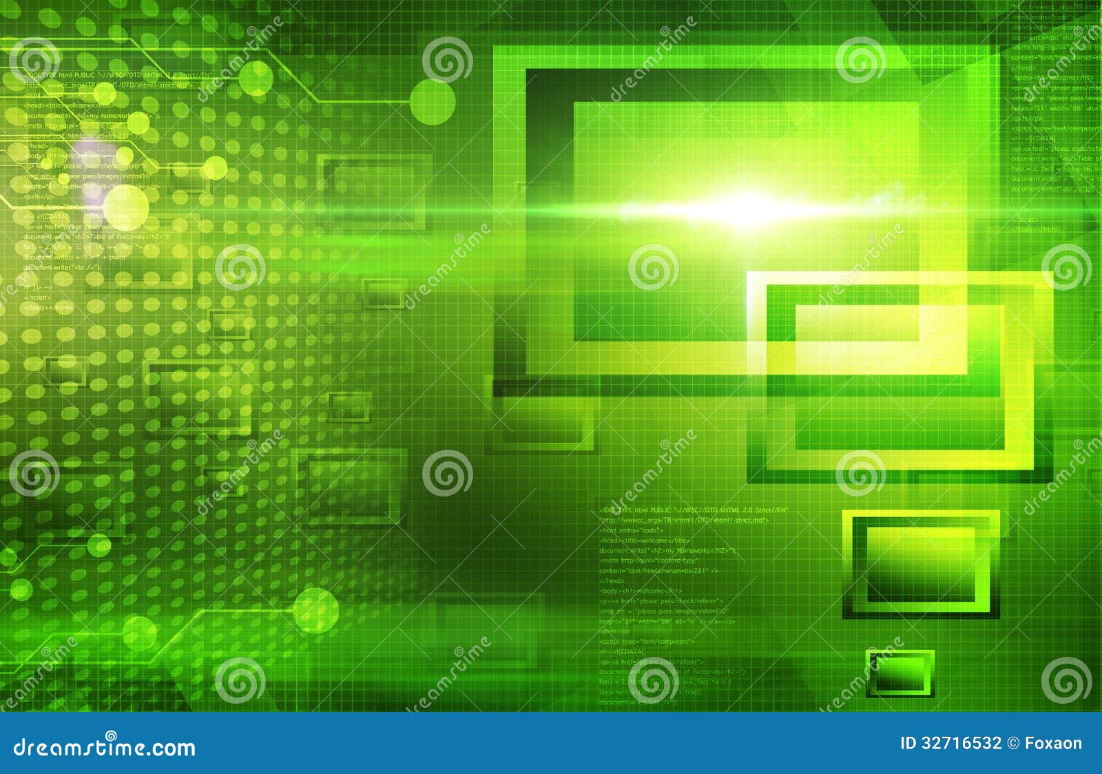 Green Tech Abstract Background Stock Illustration - Illustration of ...
