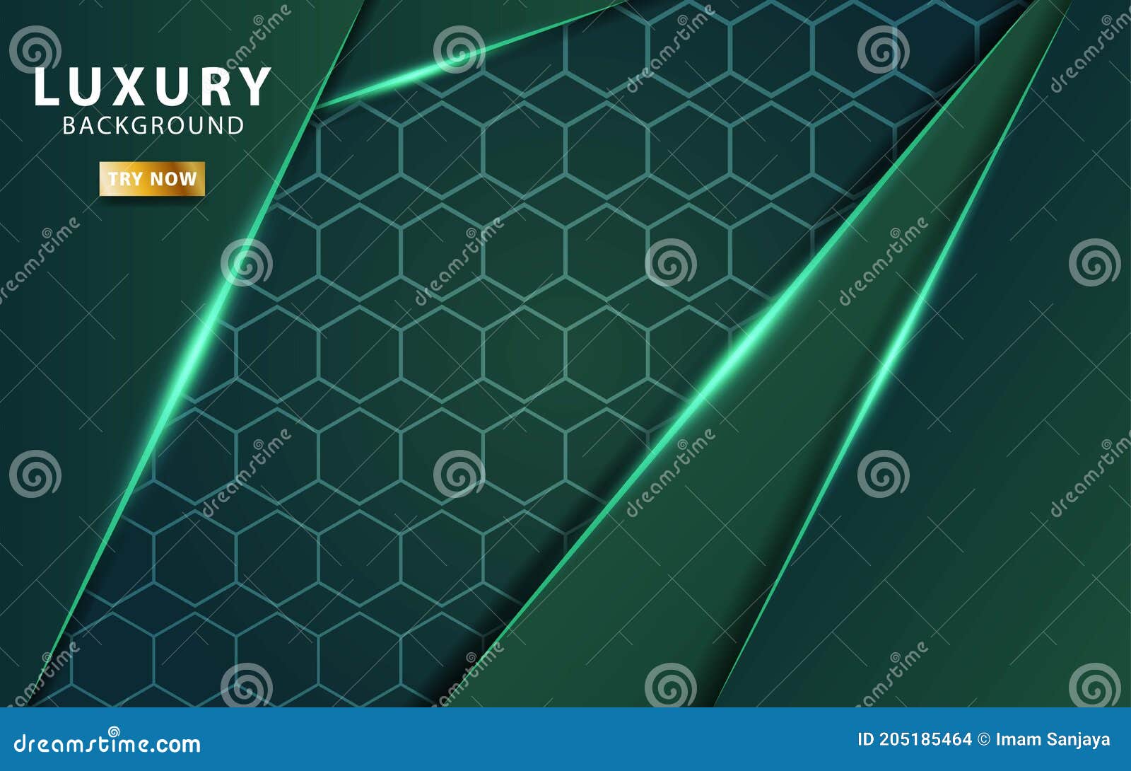 Green Tech Abstract Geometric Shape Background, Vector Illustration ...