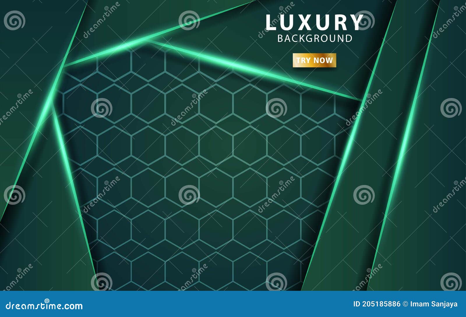 Green Tech Abstract Geometric Shape Background, Vector Illustration ...