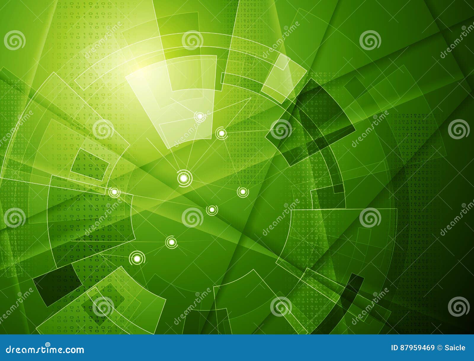 Green Tech Geometric Technology Background Stock Vector - Illustration ...