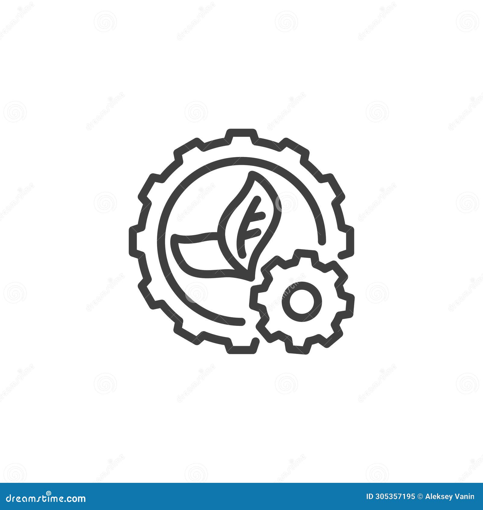 Green tech line icon stock illustration. Illustration of logo - 305357195