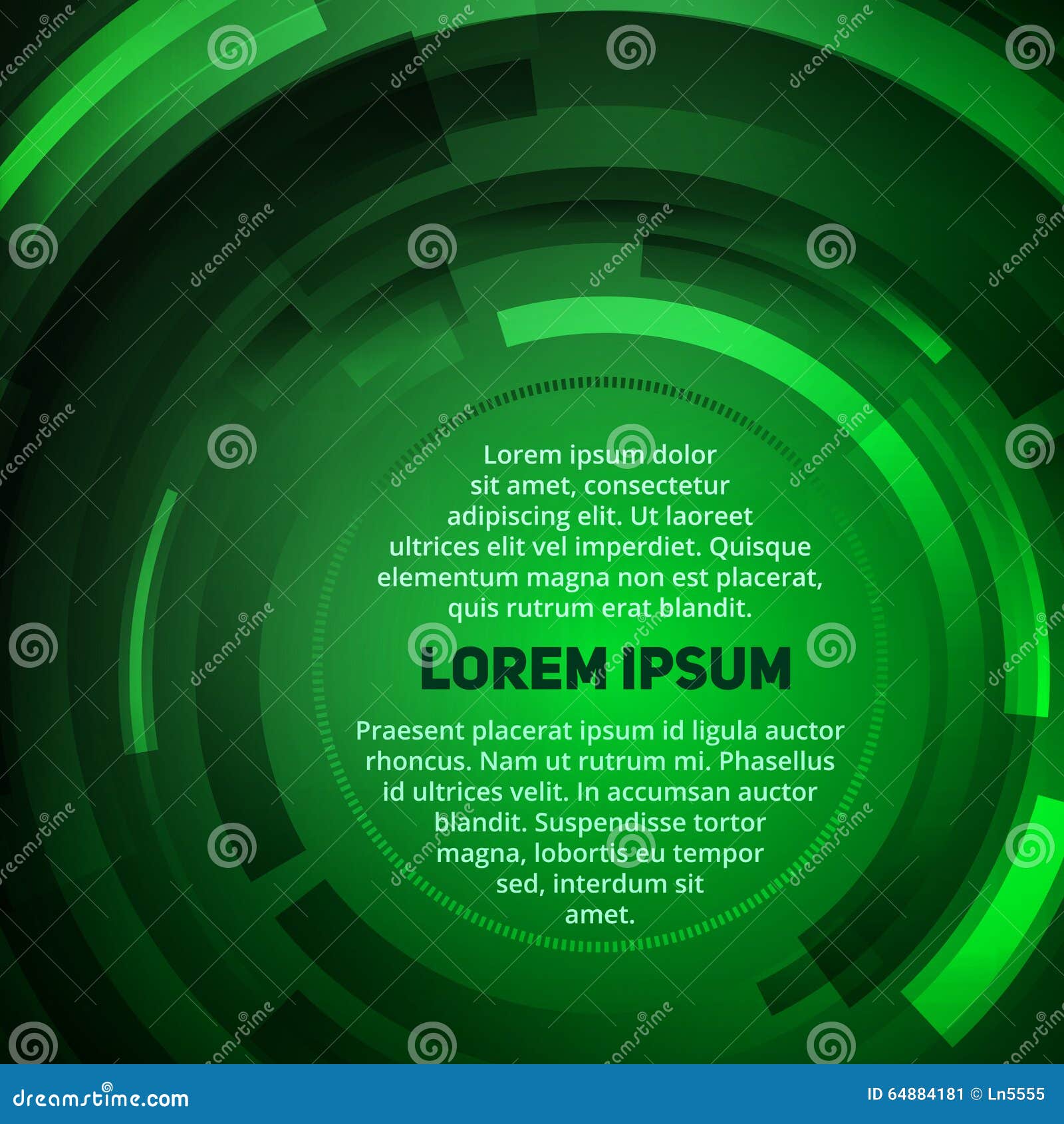 Green Technical Circular Text Layout Stock Vector - Illustration of ...