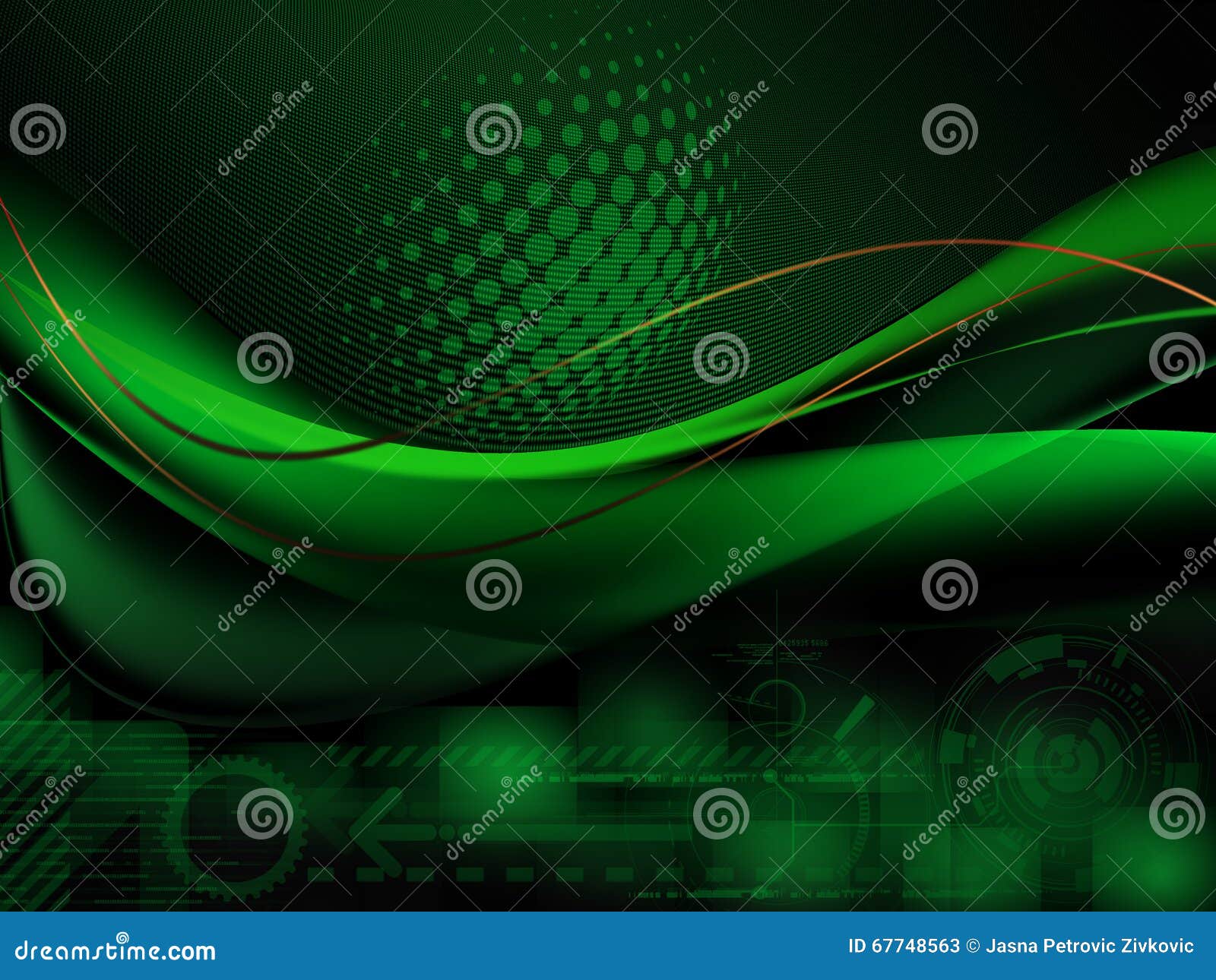 Green Technology Background Stock Illustration - Illustration of design ...