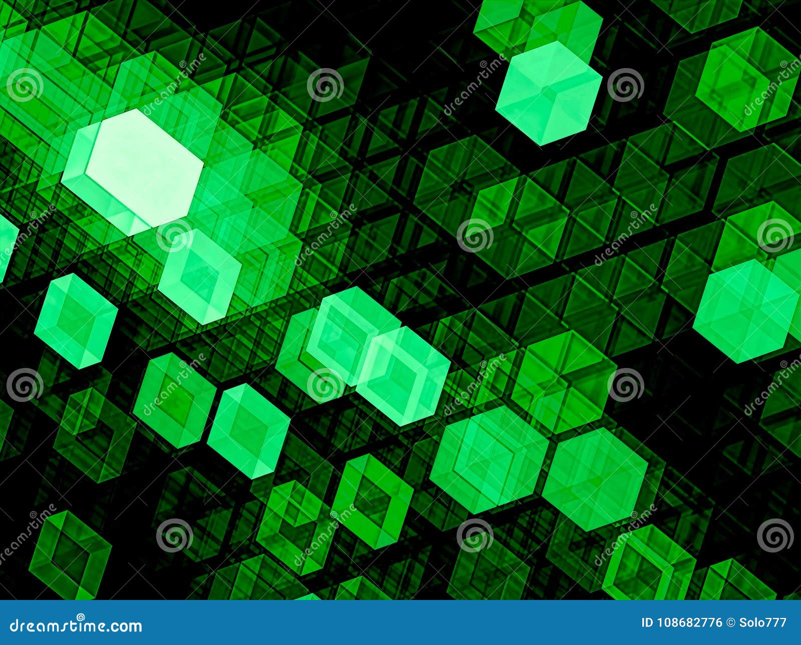 Tech Chaos Cubes - Abstract Digitally Generated Image Stock ...