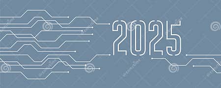 Green Technology Banner 2025 Circuit Board Electronics Digital Stock ...