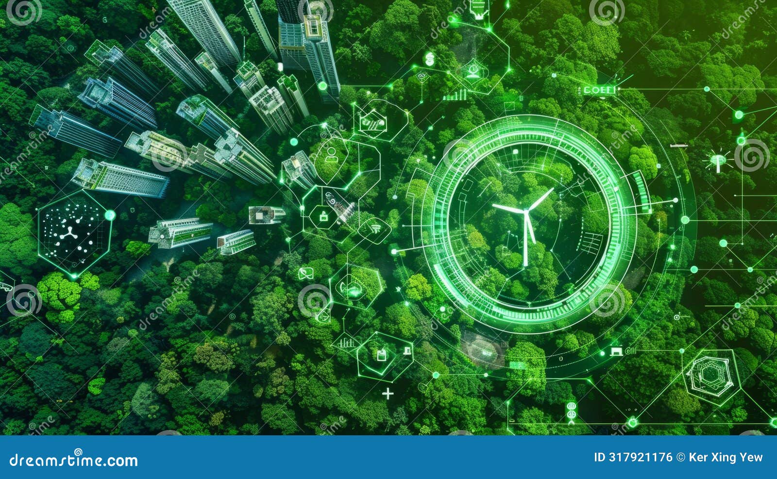 Green Technology Concept with Sustainable Infrastructure Stock Photo - Image of background ...