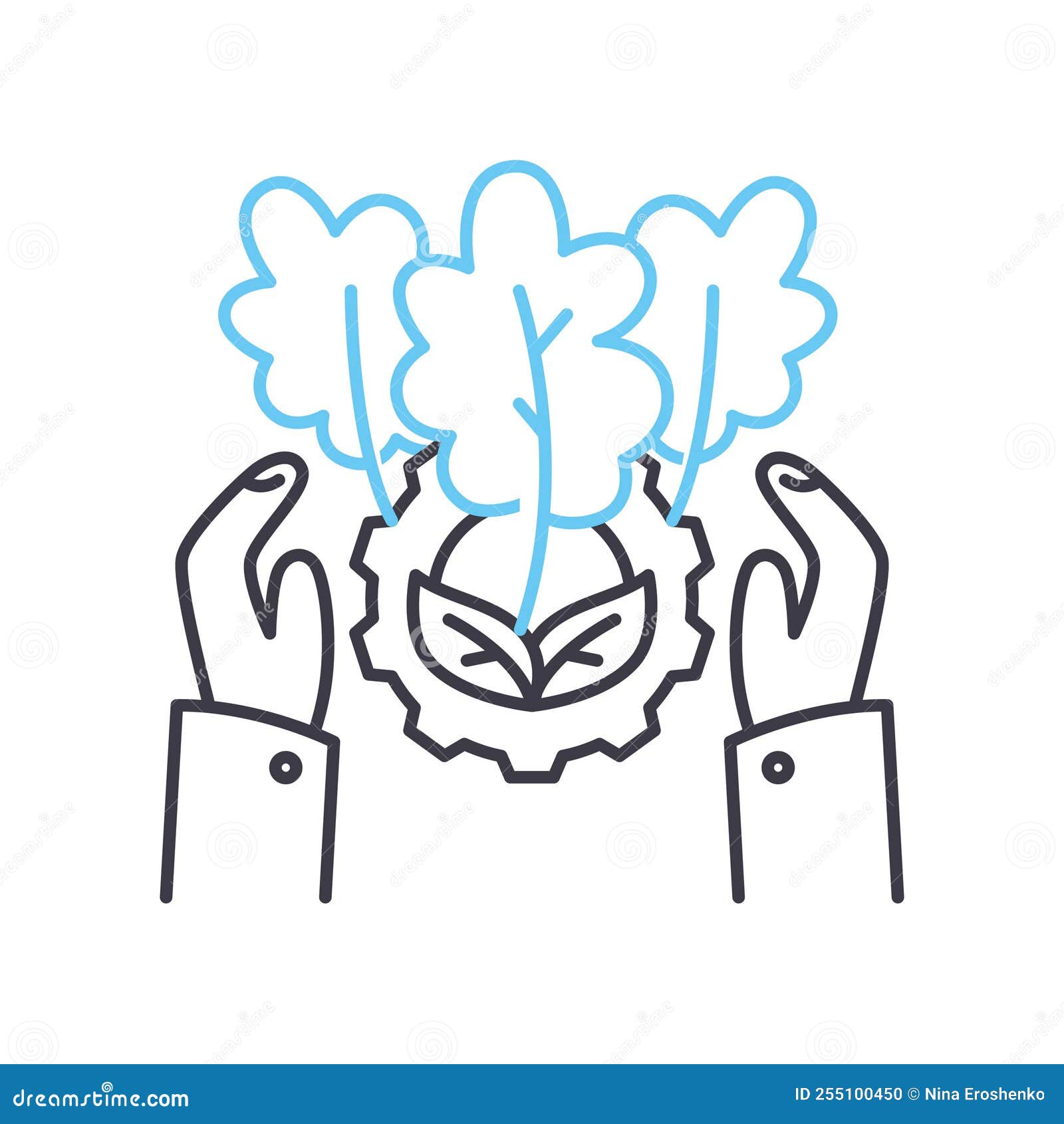 Green Technology Line Icon, Outline Symbol, Vector Illustration ...