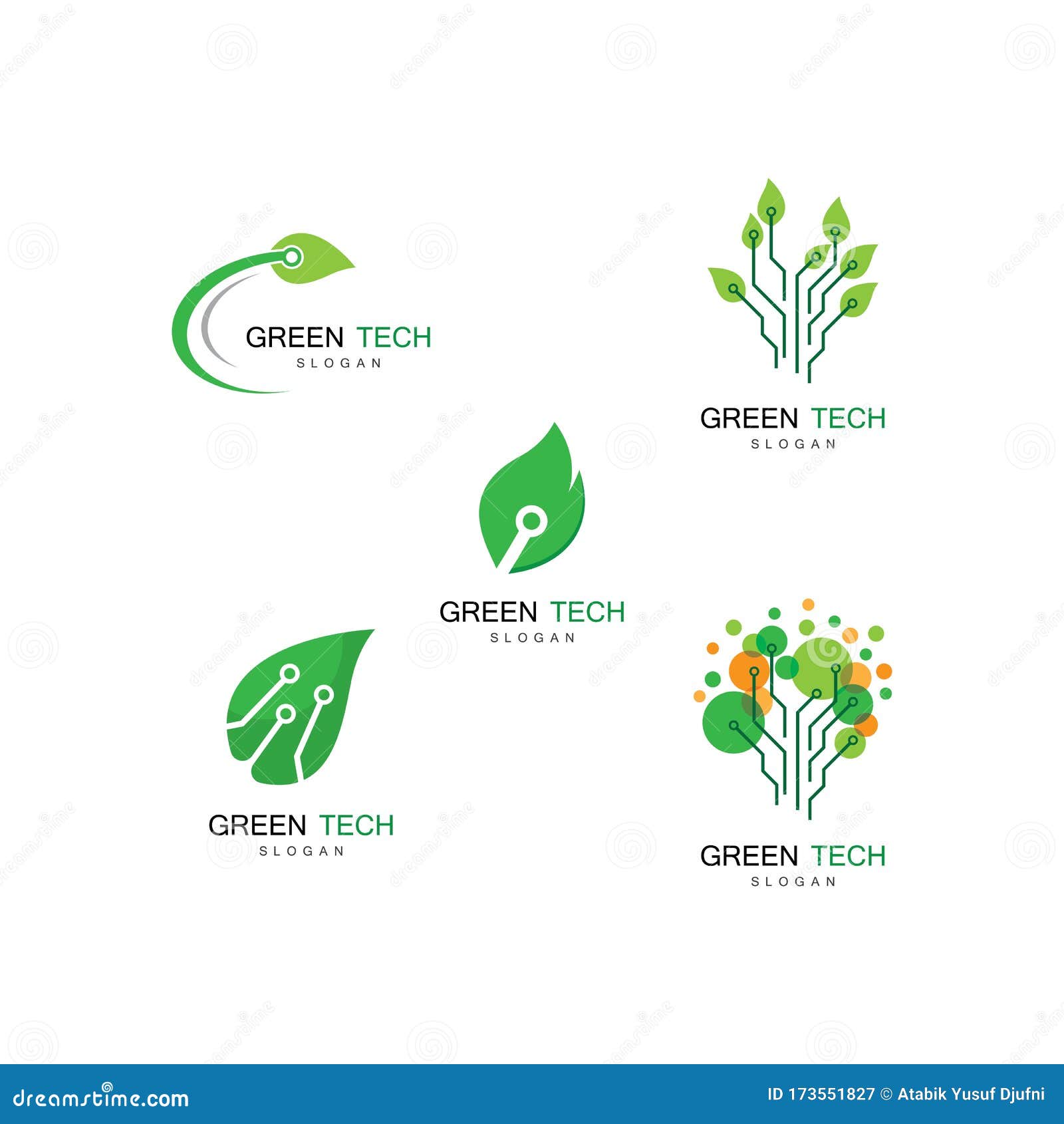 Green Technology Logo Icon Illustration Stock Vector - Illustration of ...