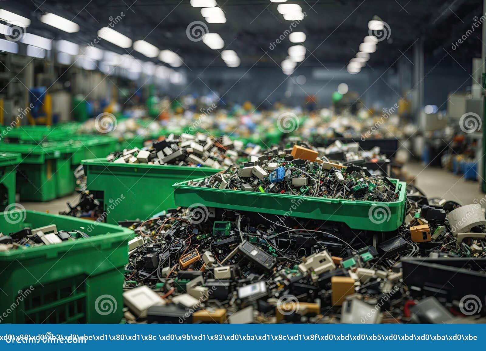 Green Technology Recycling Center with Machines. Ai Generative Stock ...