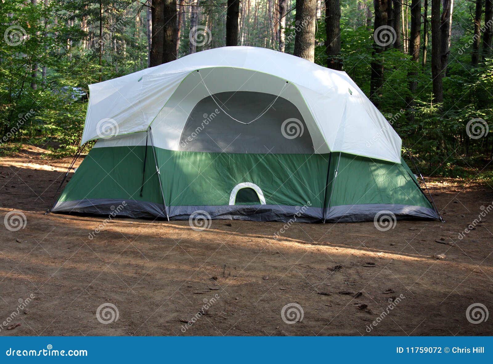Green Tent stock photo. Image of summer, vacation, lightweight - 11759072