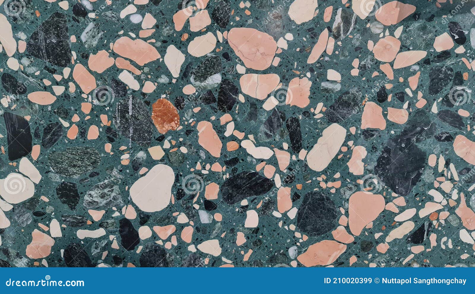 Green Terrazzo Seamless Pattern. Surface Texture of Decorative Granite ...