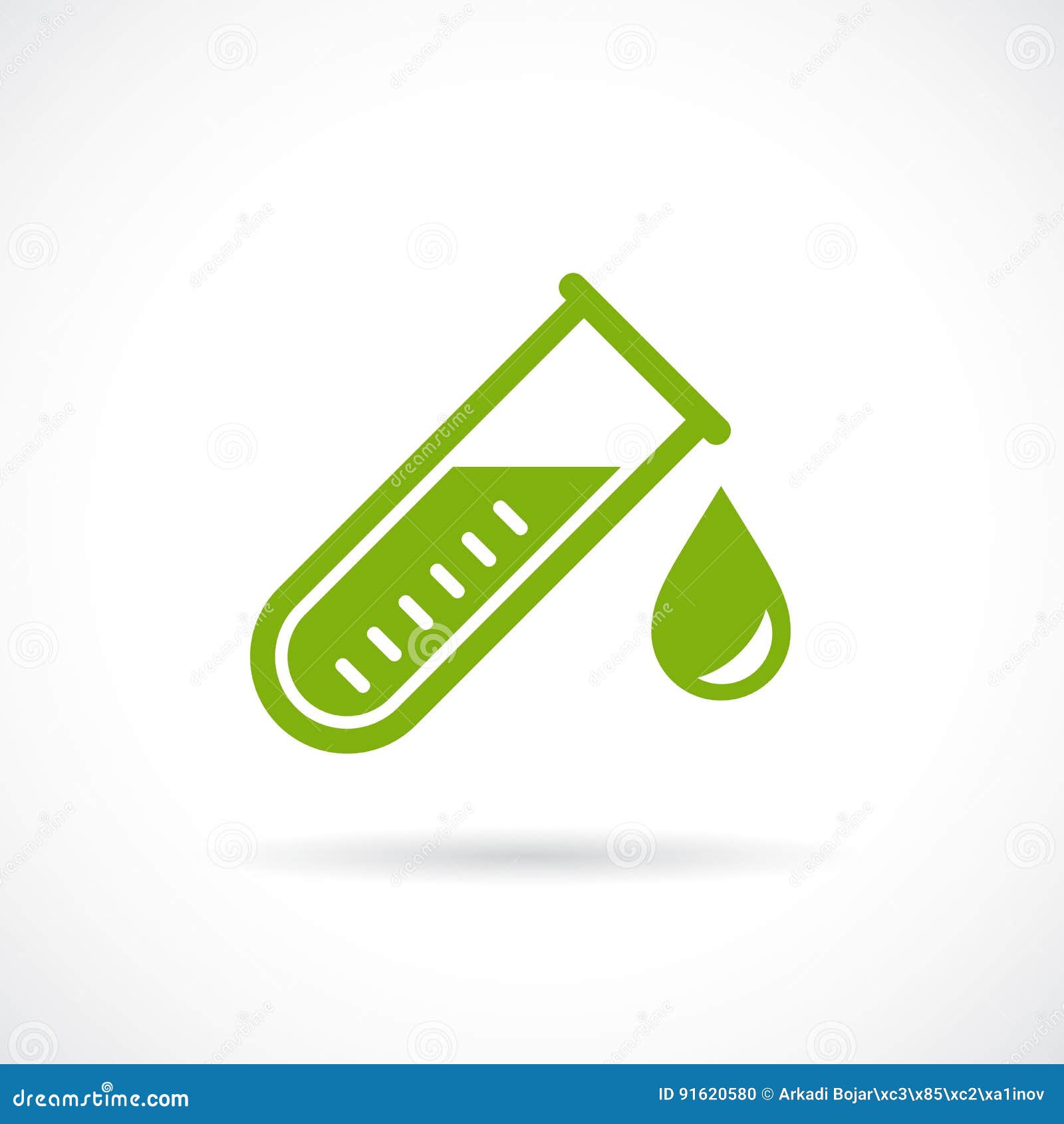 Green Test Glass Vector Icon Stock Vector - Illustration of graphics ...