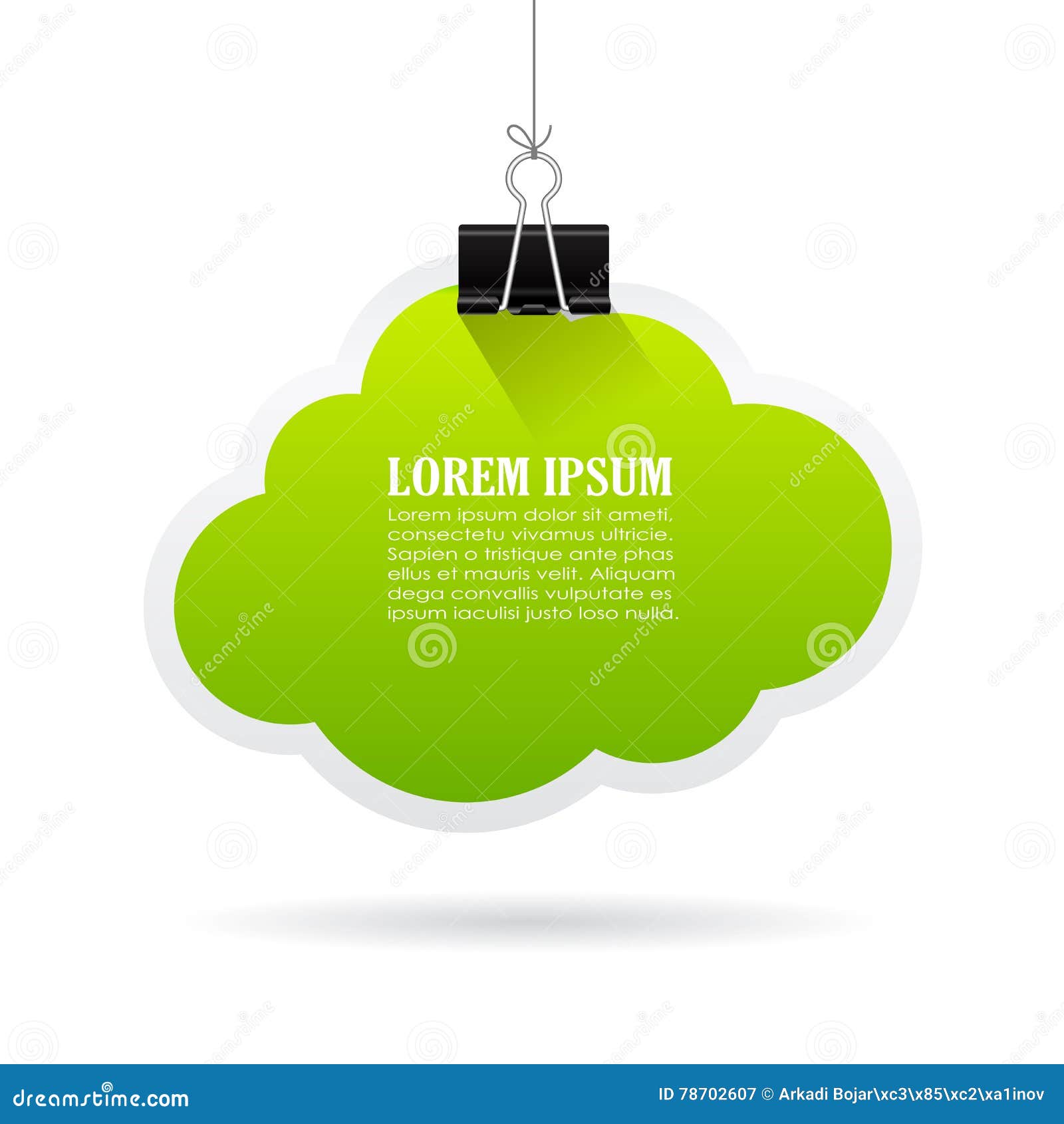 Green text cloud bubble stock vector. Illustration of notice - 78702607