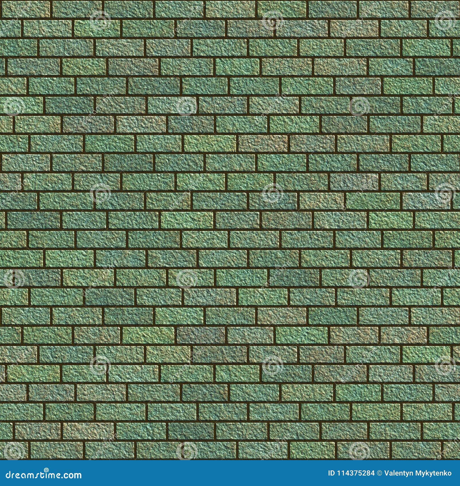 Green Bricks Texture, Seamless Background. Stock Photography ...
