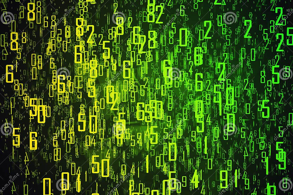 Green texture with digits stock illustration. Illustration of creative ...