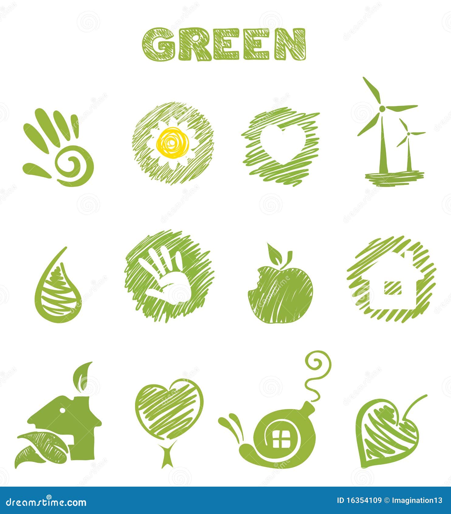 Green Theme stock vector. Illustration of ecology, object - 16354109