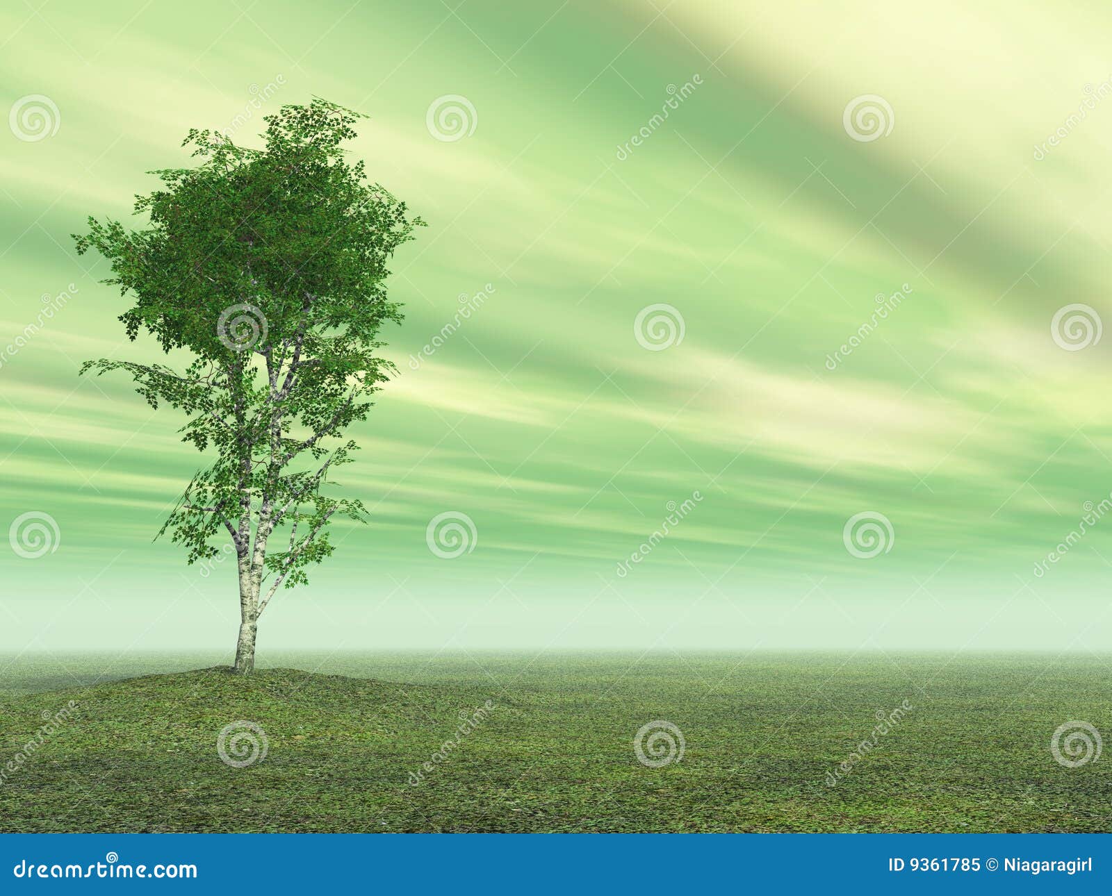 Green Theme Tree stock illustration. Illustration of knoll - 9361785