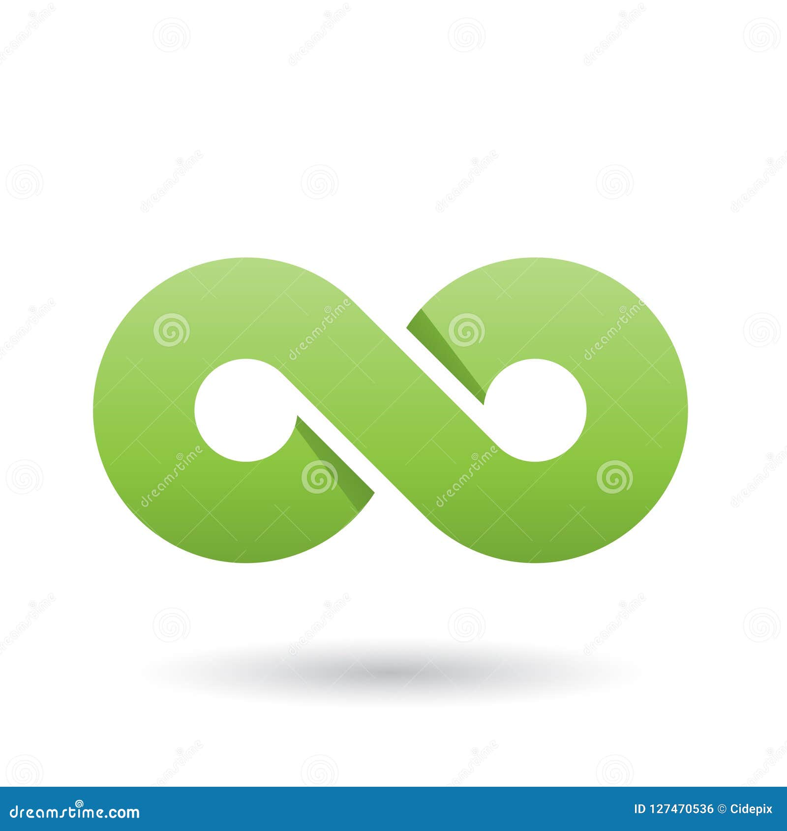 Green Thick Infinity Symbol Vector Illustration Stock Vector ...