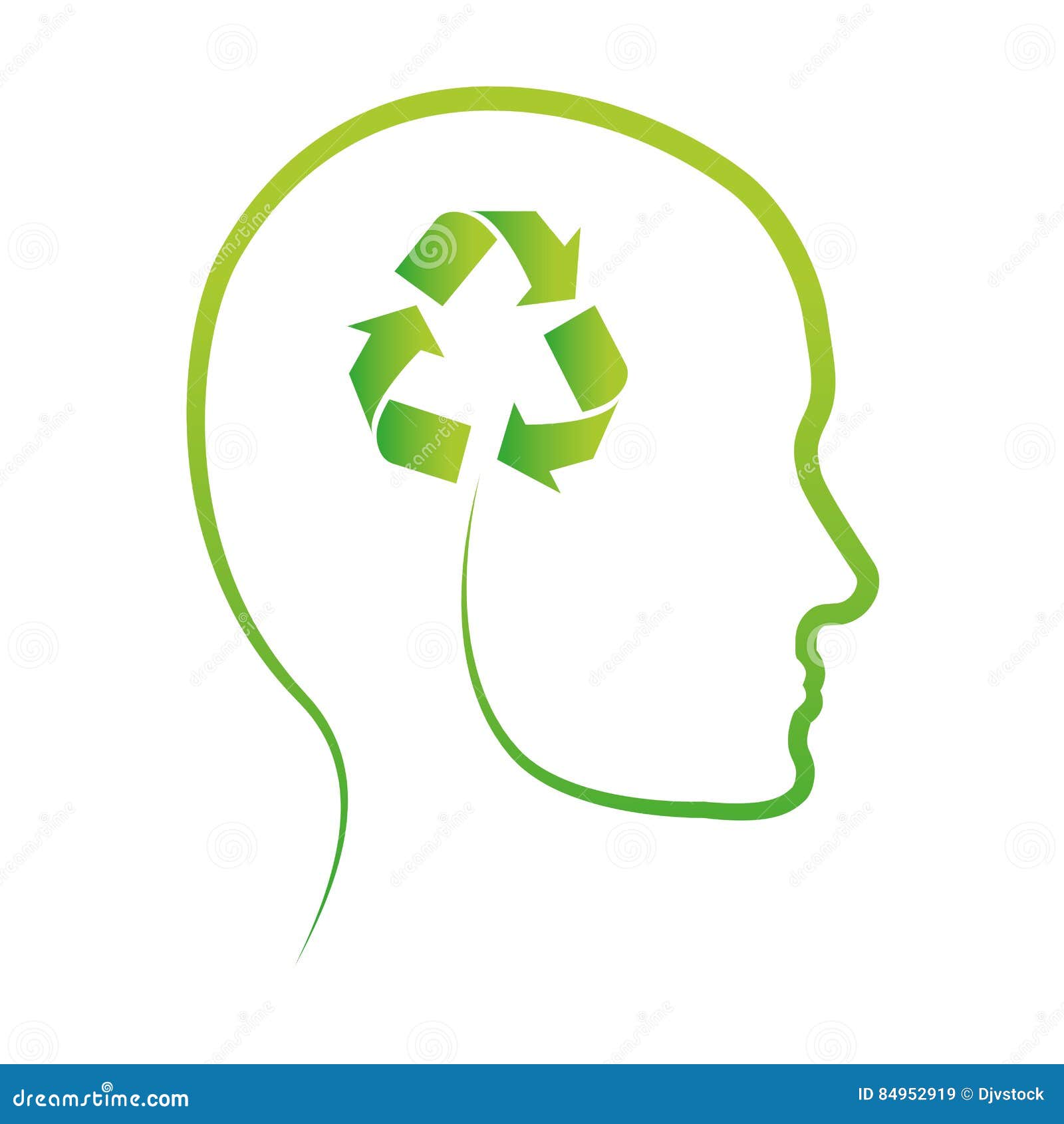 Green Think Clean the World Icon Stock Illustration - Illustration of ...