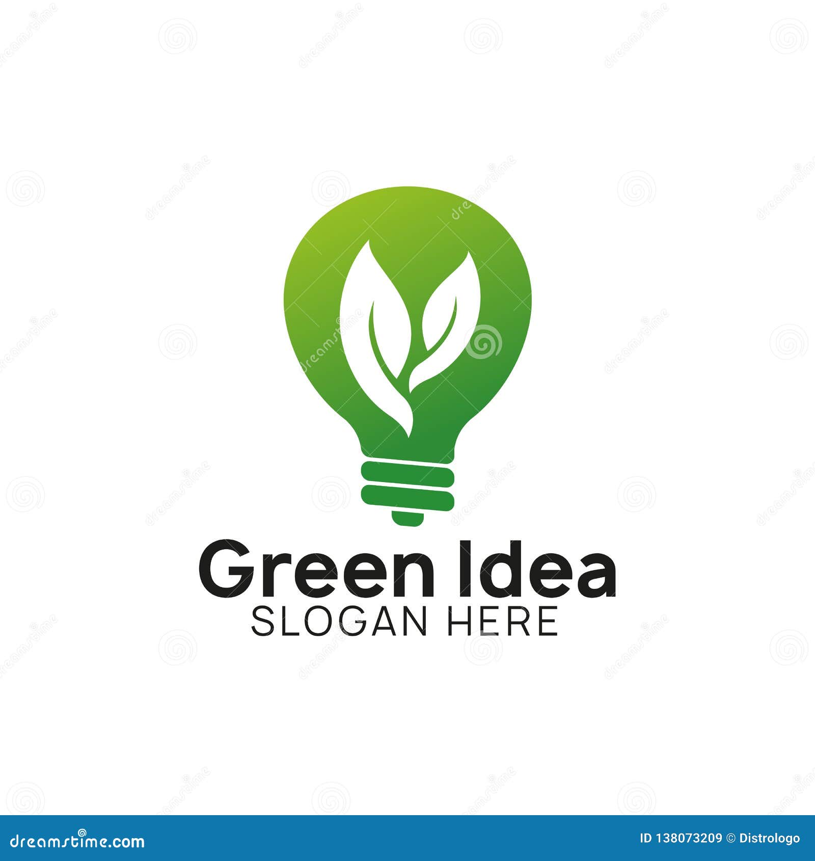 Green Think Idea Logo Design Template. Bulb Icon Symbol Design Stock ...