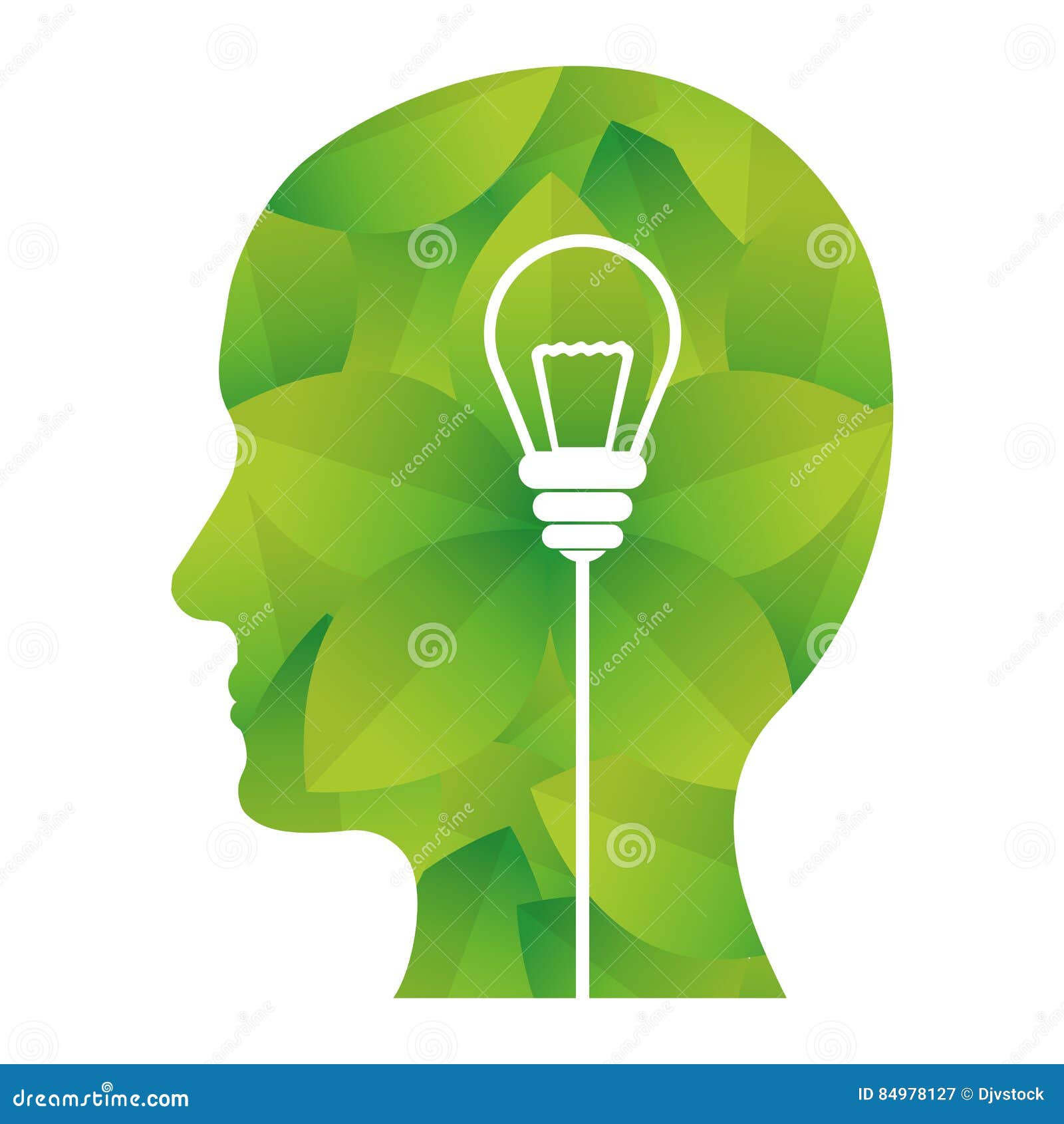 Green Thoughts and Ideas Image Design Stock Illustration - Illustration ...