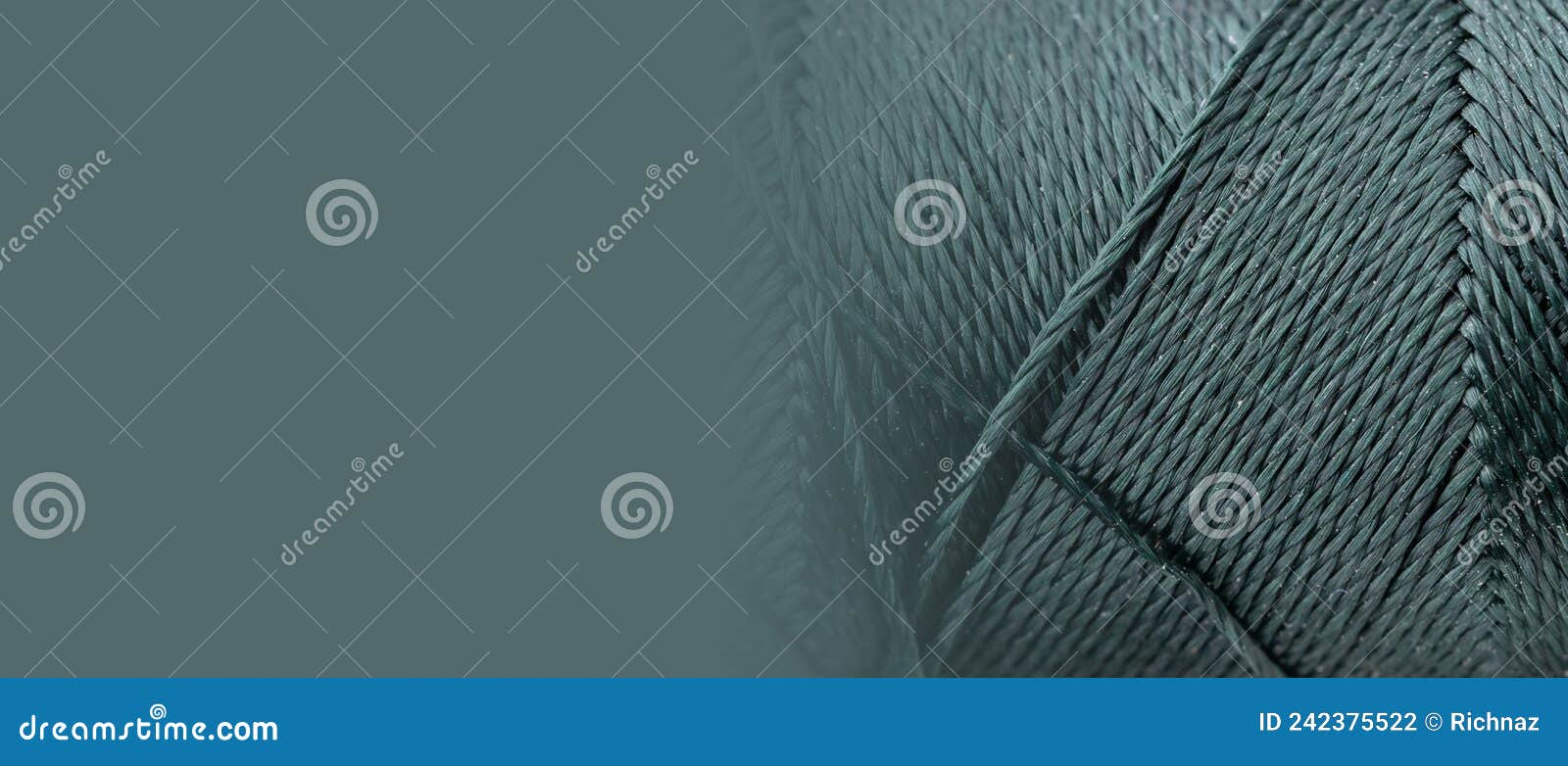 Green Thread, Texture, Macro, Close-up, Copy Space. a Bright Banner ...