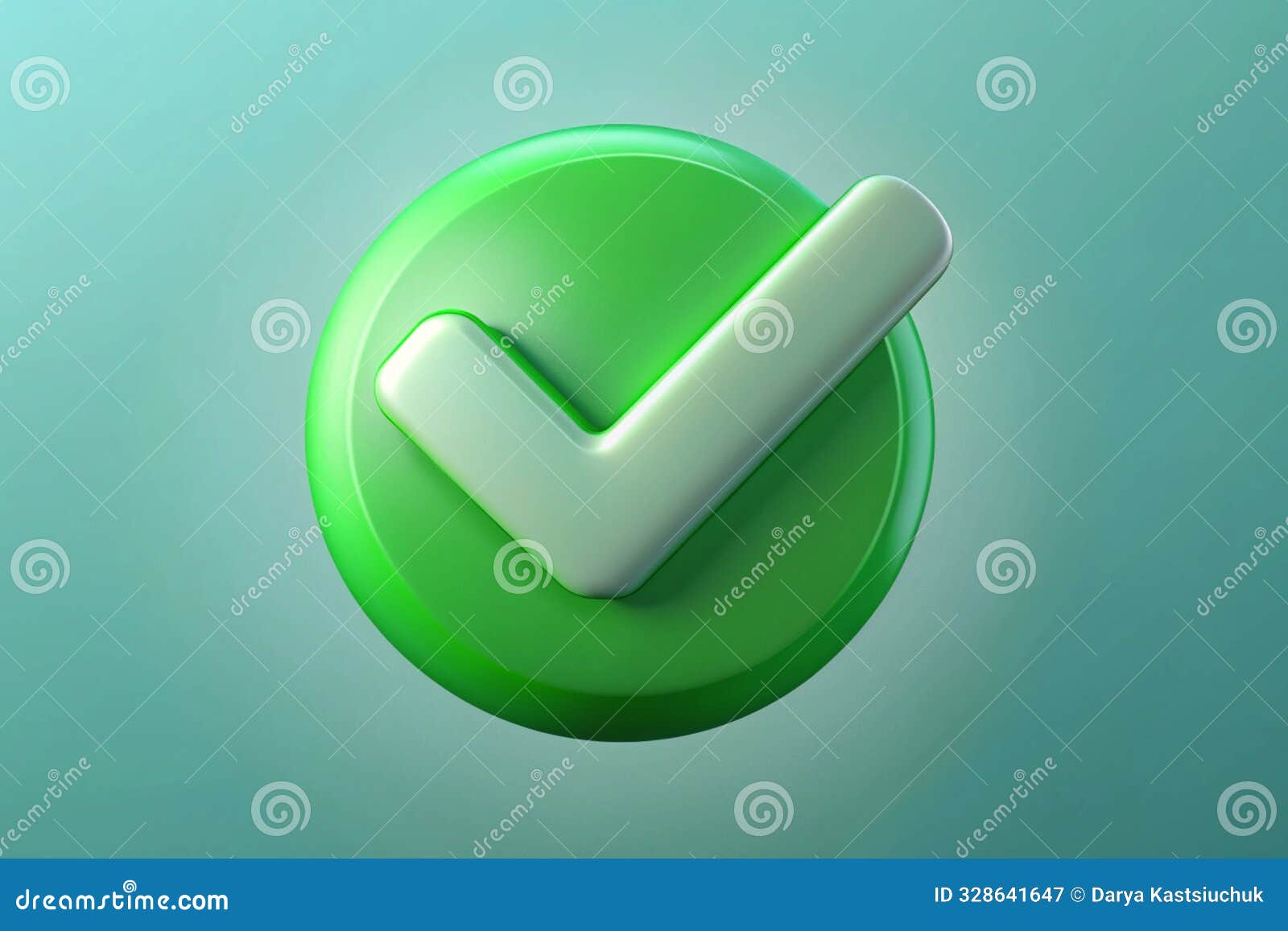 Green Three-dimensional Check Mark Stock Illustration - Illustration of ...