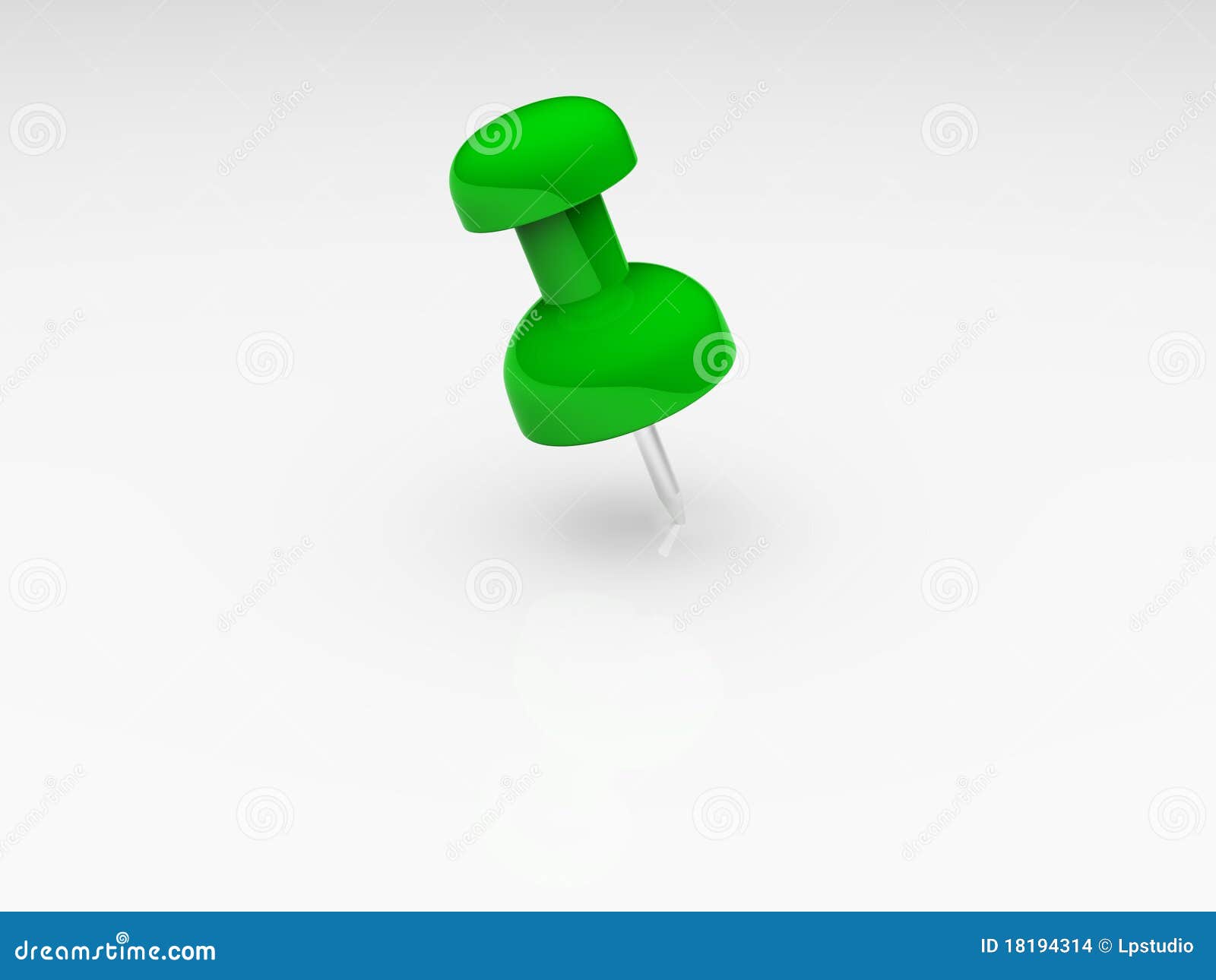 Green thumbtack stock illustration. Illustration of organizer - 18194314