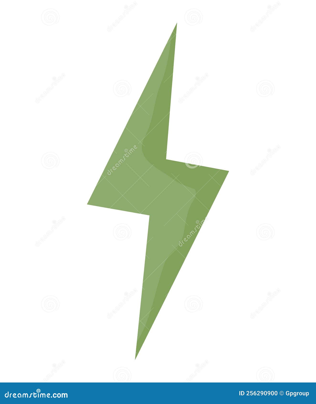 Green Thunder Icon Isolated On White Background, Thunder Storm Symbol ...