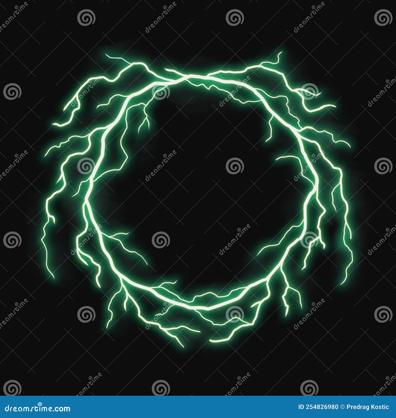 Green Thunder Icon Isolated On White Background, Thunder Storm Symbol ...