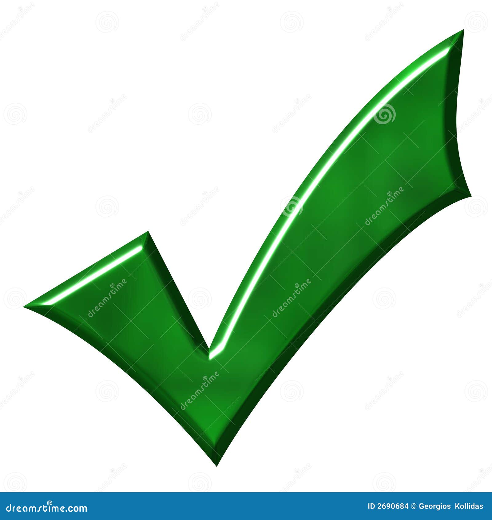 Green Tick Symbol Among Red Crosses. 3D Illustration Royalty-Free ...