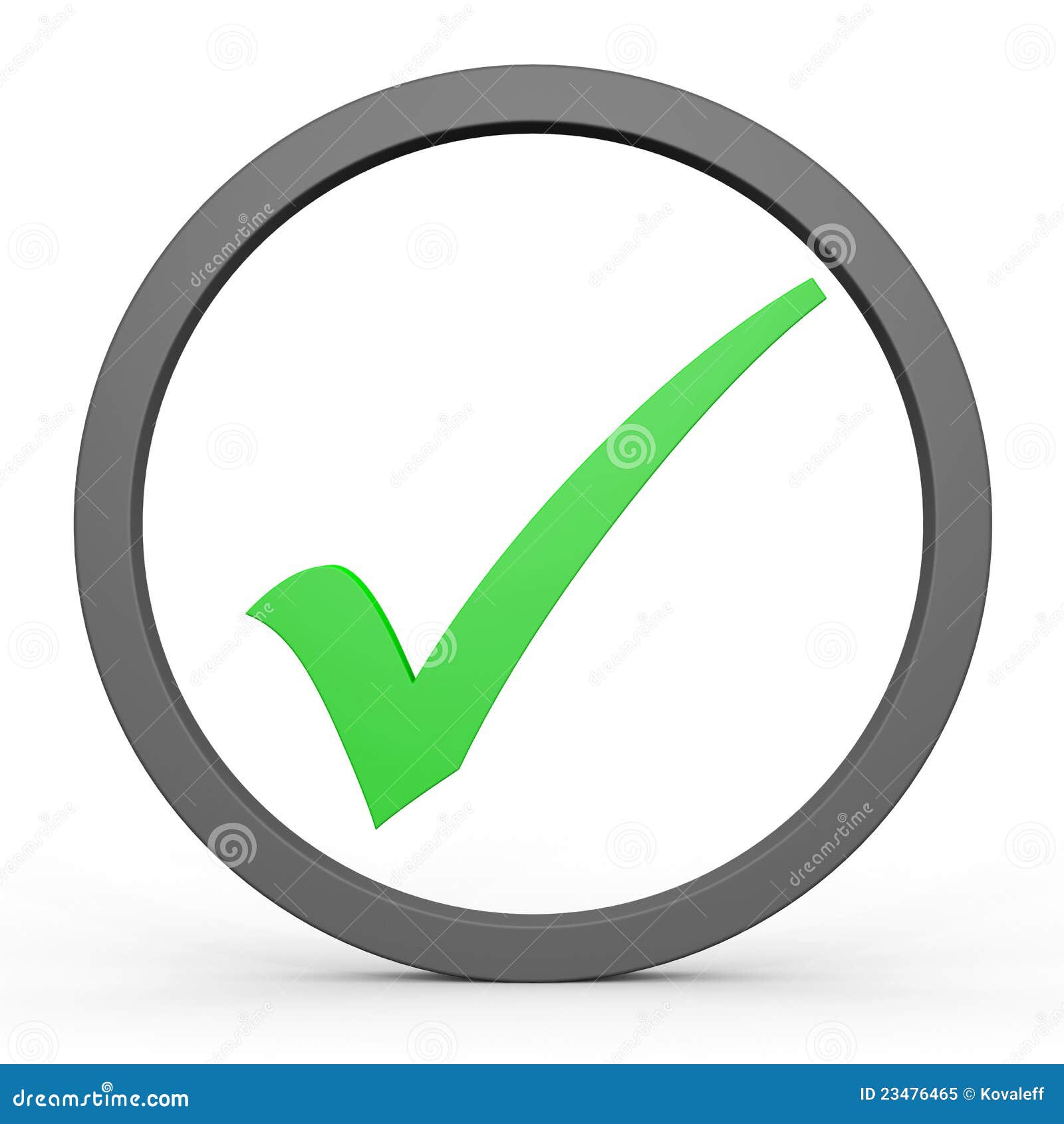 Green Tick Sign Icon 3d. Glass Check Mark Symbol Stock Illustration ...